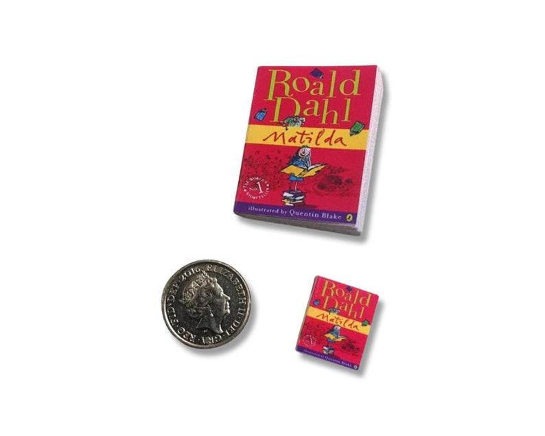 Matilda by Roald Dahl Dolls House Miniatures Real Text and - Etsy