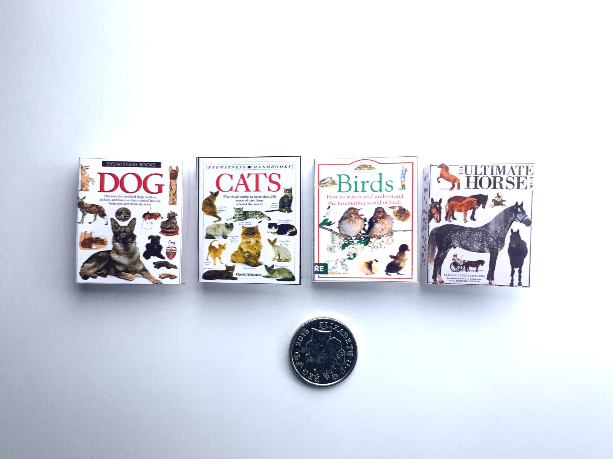 Miniature Set of 4 Animal Books Real Text & Pictures 1/4 - Etsy