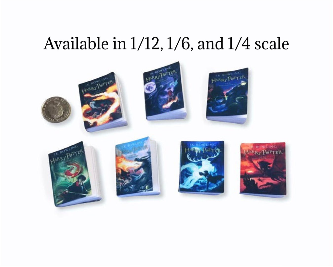 Miniature Complete Book Set All 7 Books 1/2 1/4 1/6 Scale - Etsy