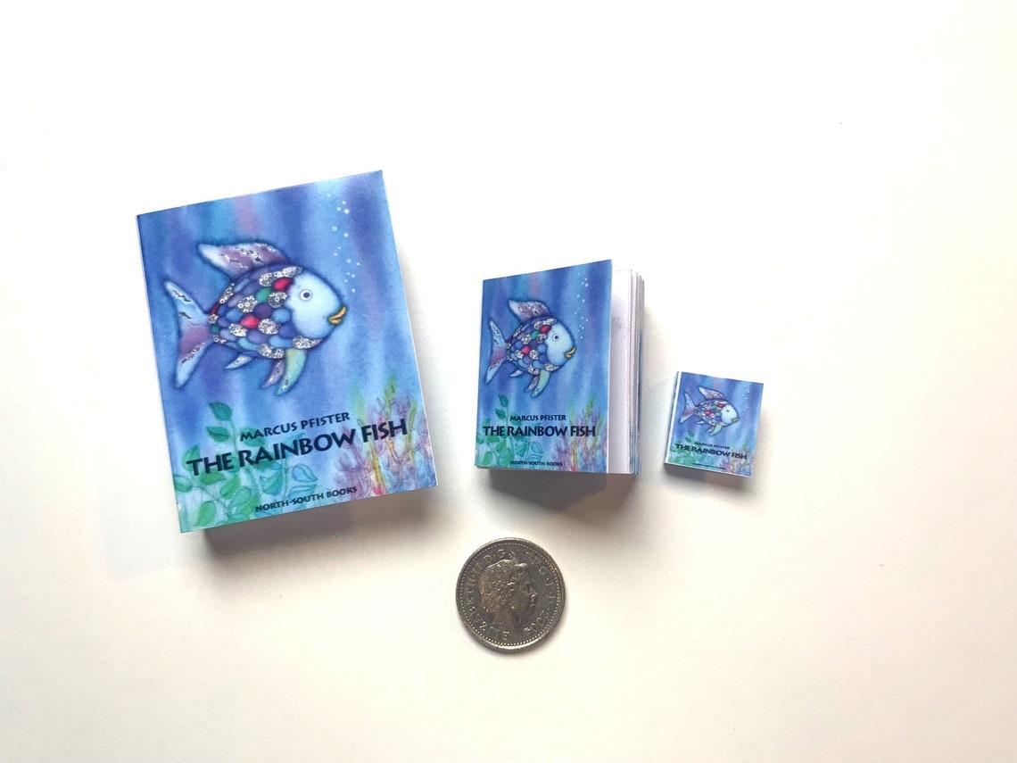 Miniature Books the Rainbow Fish Contains Real Text 1/4 - Etsy