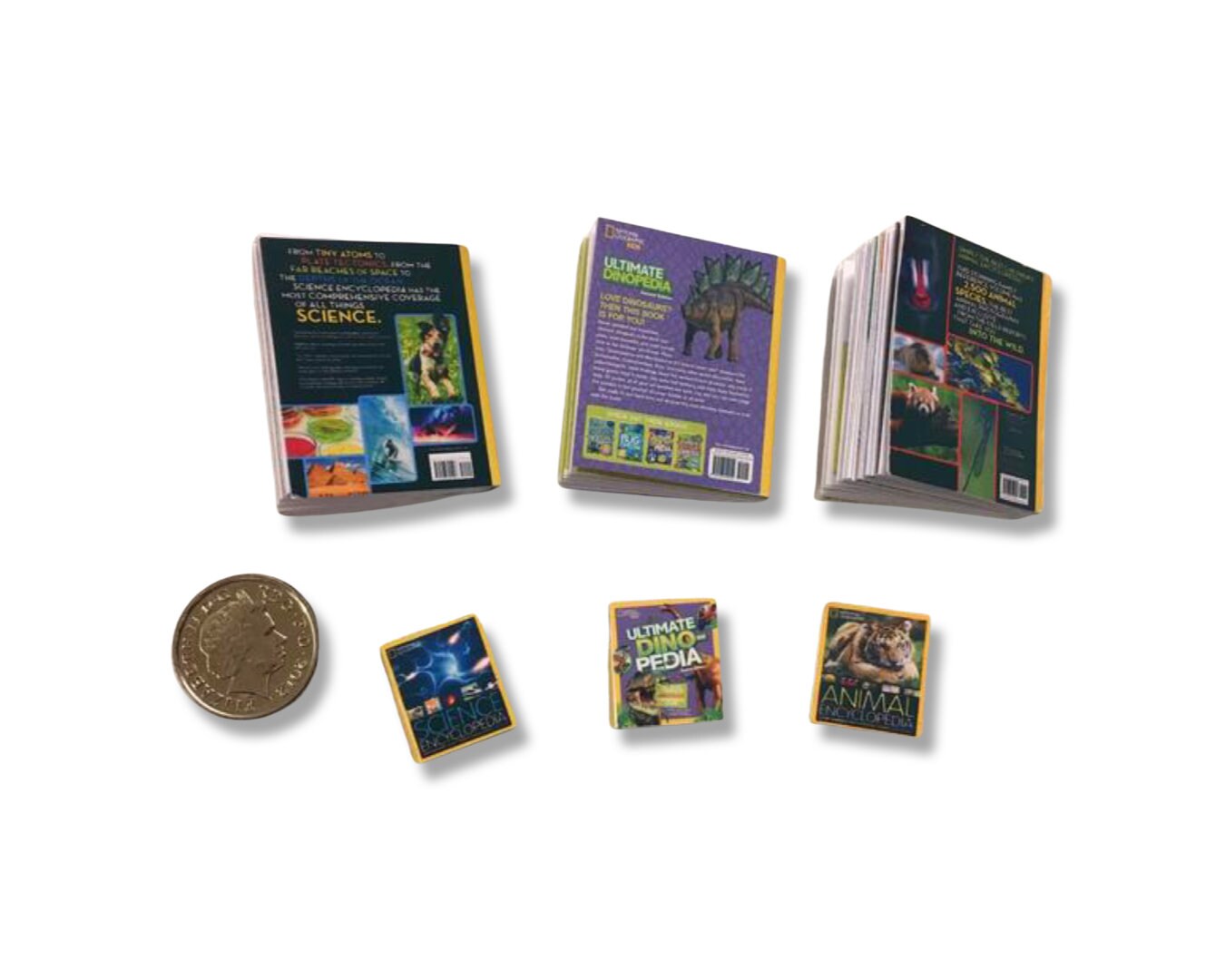 Miniature Books Set of 3 Encyclopedia Books Science | Etsy