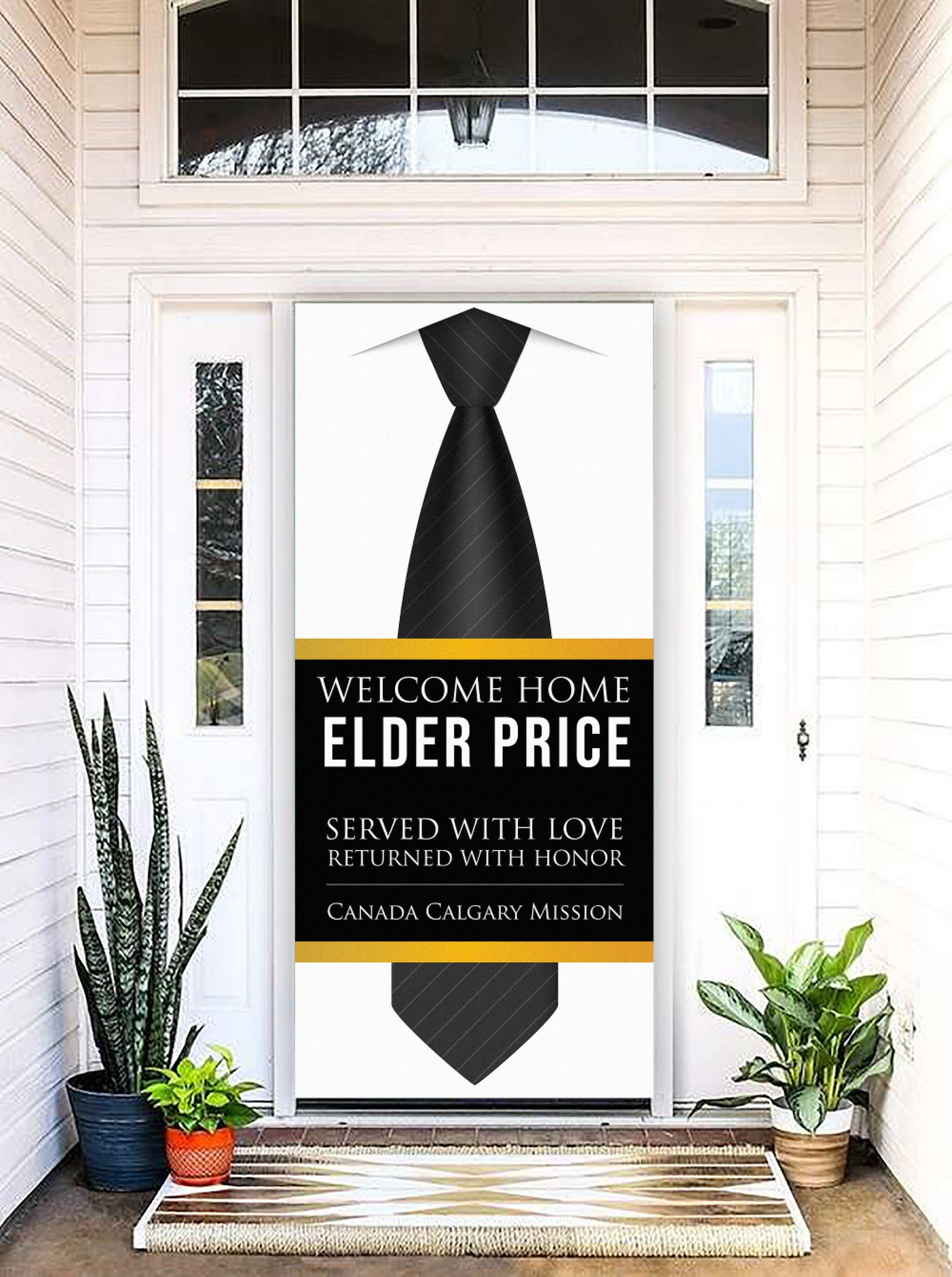 Personalized Banner Digital File, Elder Welcome, Door Banner, Return ...
