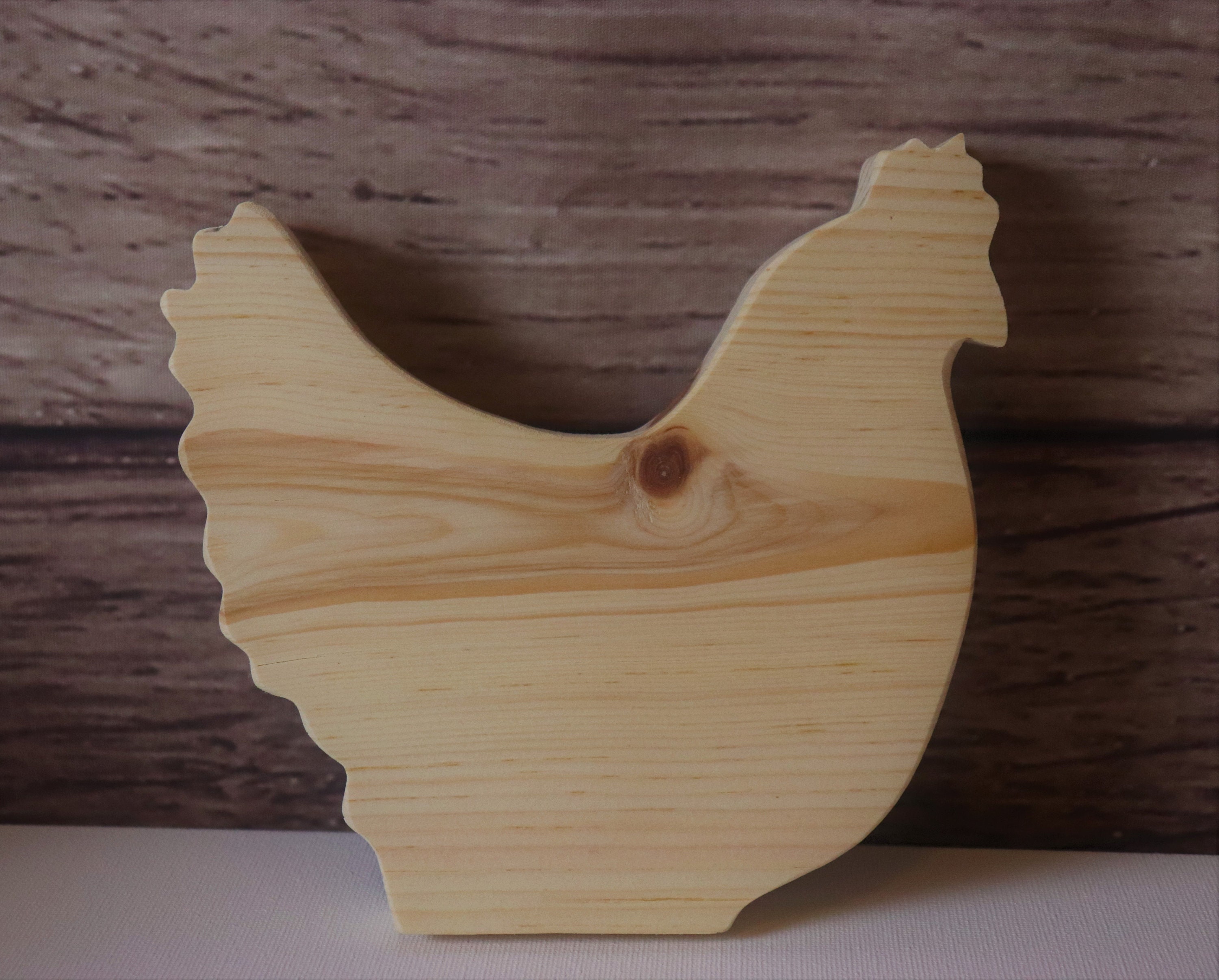 Visual Arts Chicken Multiple Sizes Wood cutout Craft Supply-Sanded ...