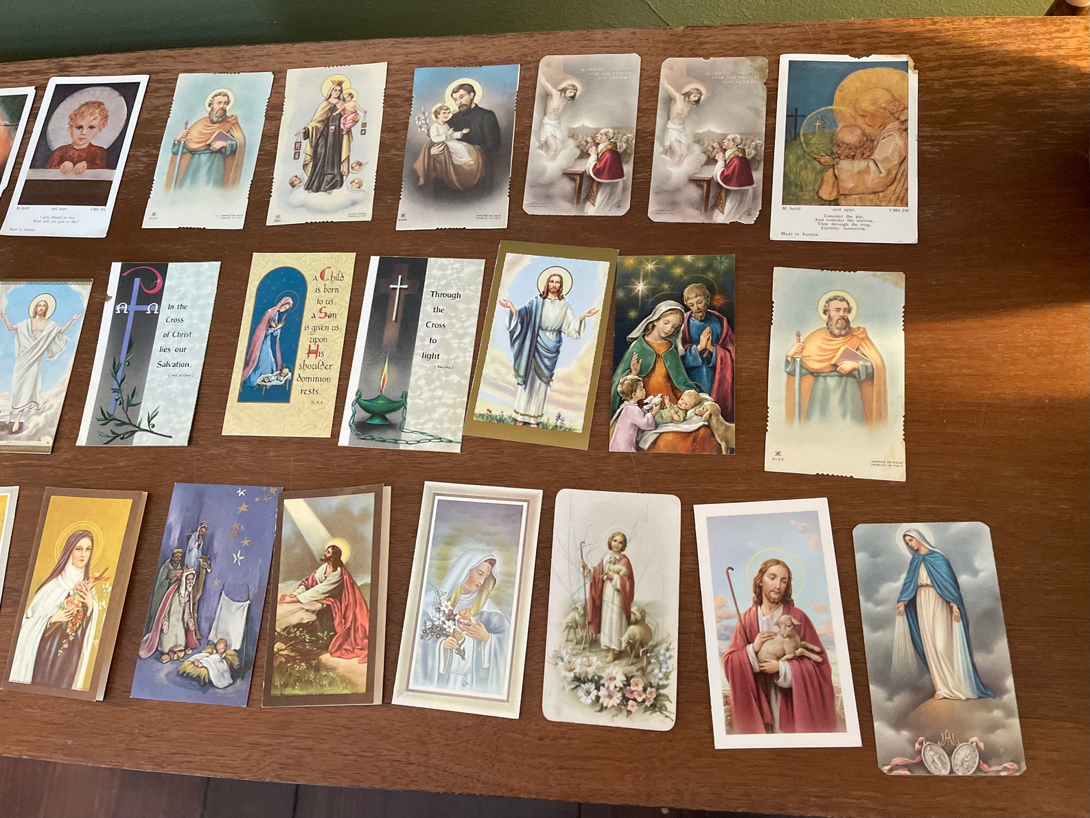 Beautiful Lot 55+ Collectible Antique and Vintage Religious Holy Cards ...