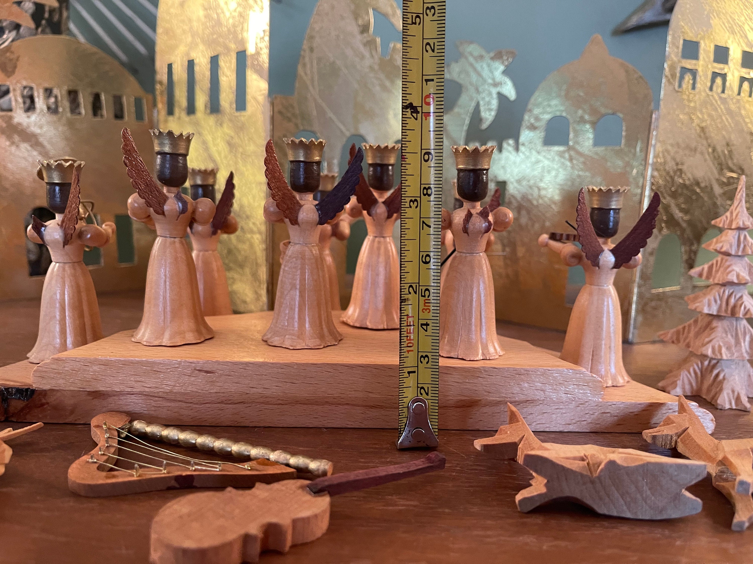 Kuhnert Erzgebirge Wooden German Christmas Angel Band - Etsy