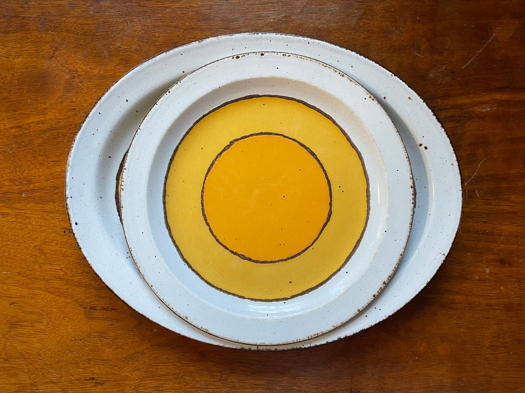 Stonehenge Midwinter Sun Mid Century Modern Oval Serving Platter and ...