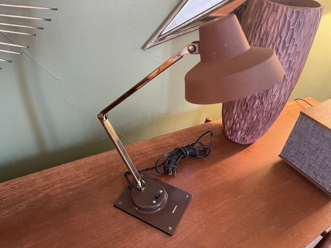 Tensor Desk Lamp Model IL 400 Folding Articulating Light Aluminum Cone ...