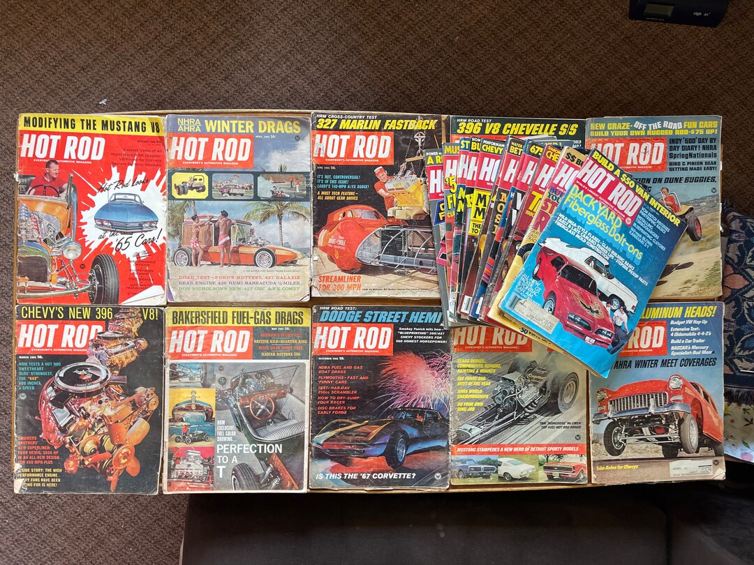 22 Hot Rod Magazines 1960s to 1980s Mixed Lot Vintage Muscle Cars - Etsy