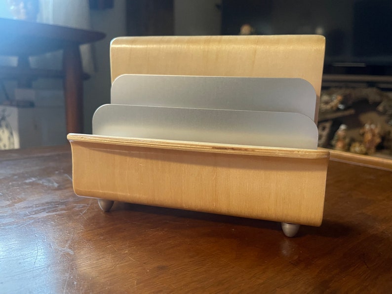 Michael Graves Post Modern Bent Wood Desk Letter Holder Organizer - Etsy