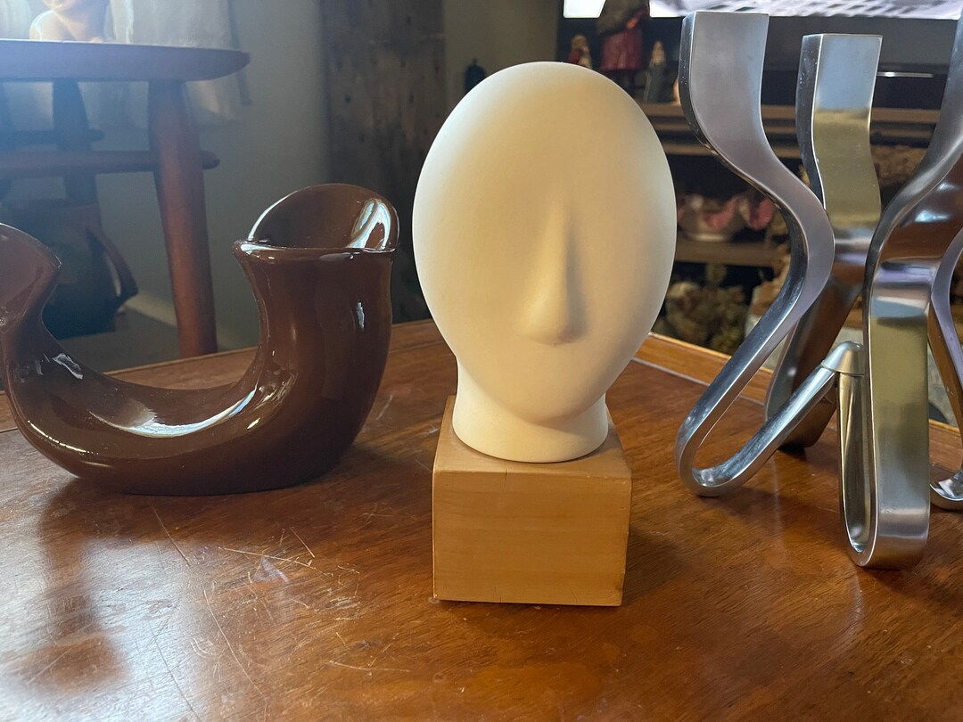 Cycladic Head Sculpture Bisque Ceramic - Etsy
