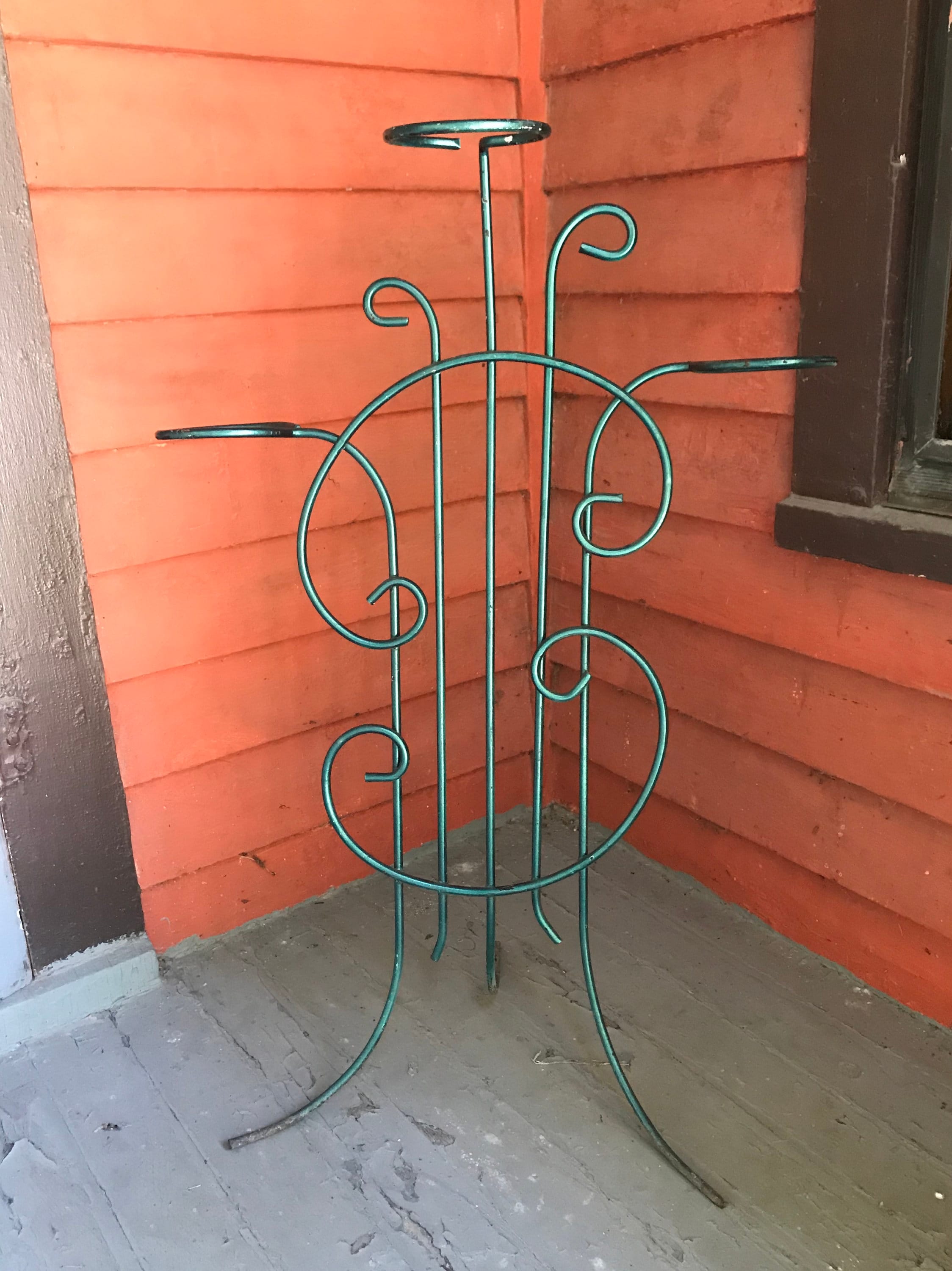 Vintage Outdoor Wrought Iron Plant Stand | Etsy