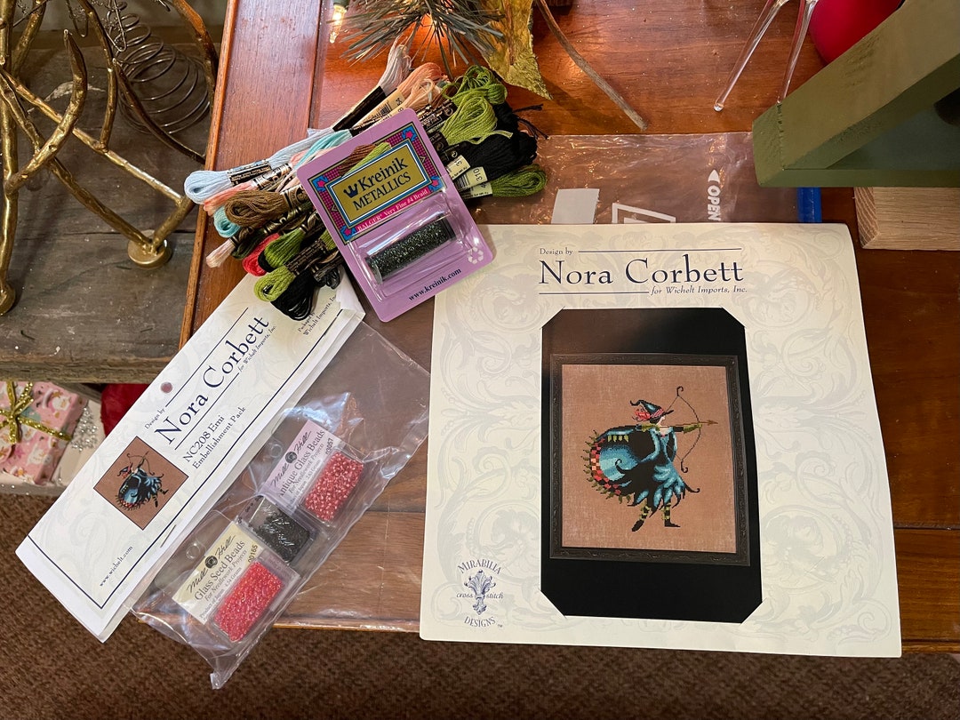 Emi Cross Stitch Kit Bewitching Pixie NC208 Nora Corbett Threads Bead ...