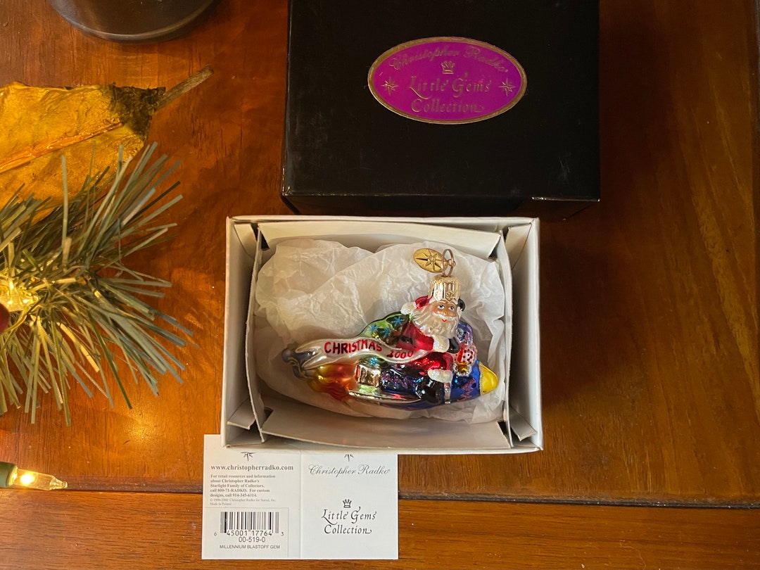 Christopher Radko Little Gem Millennium Blast off 2000 Christmas ...