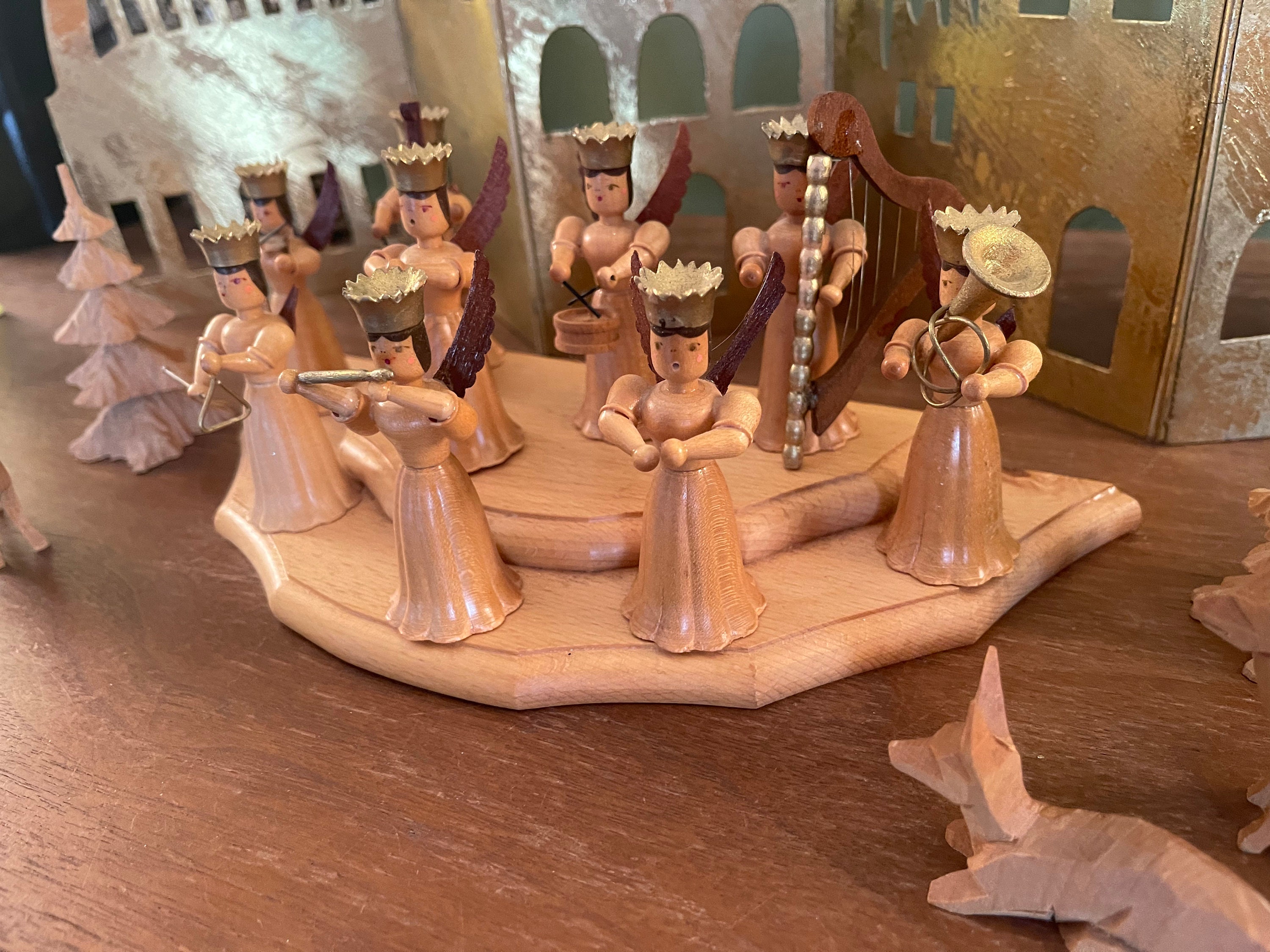 Kuhnert Erzgebirge Wooden German Christmas Angel Band - Etsy