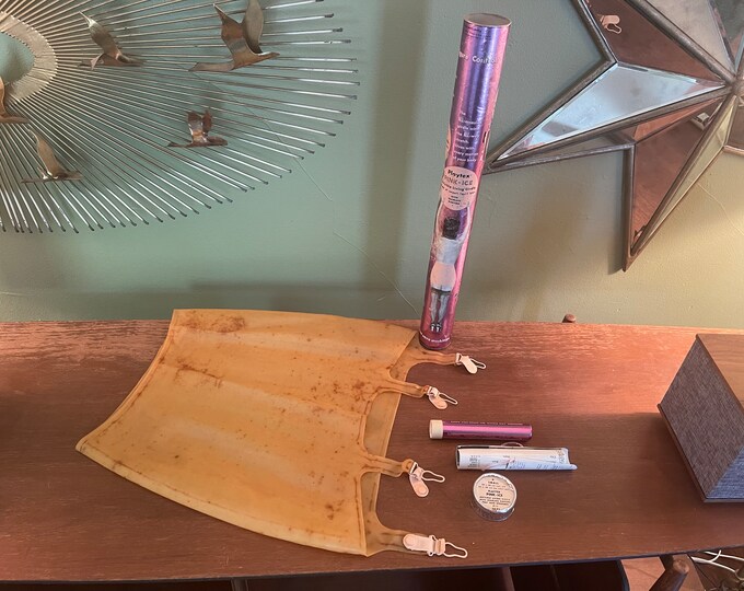 1950's Playtex Pink-ice Perforated Rubber Girdle W/ Garters in Original ...