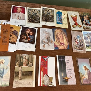 Beautiful Lot 55+ Collectible Antique and Vintage Religious Holy Cards ...