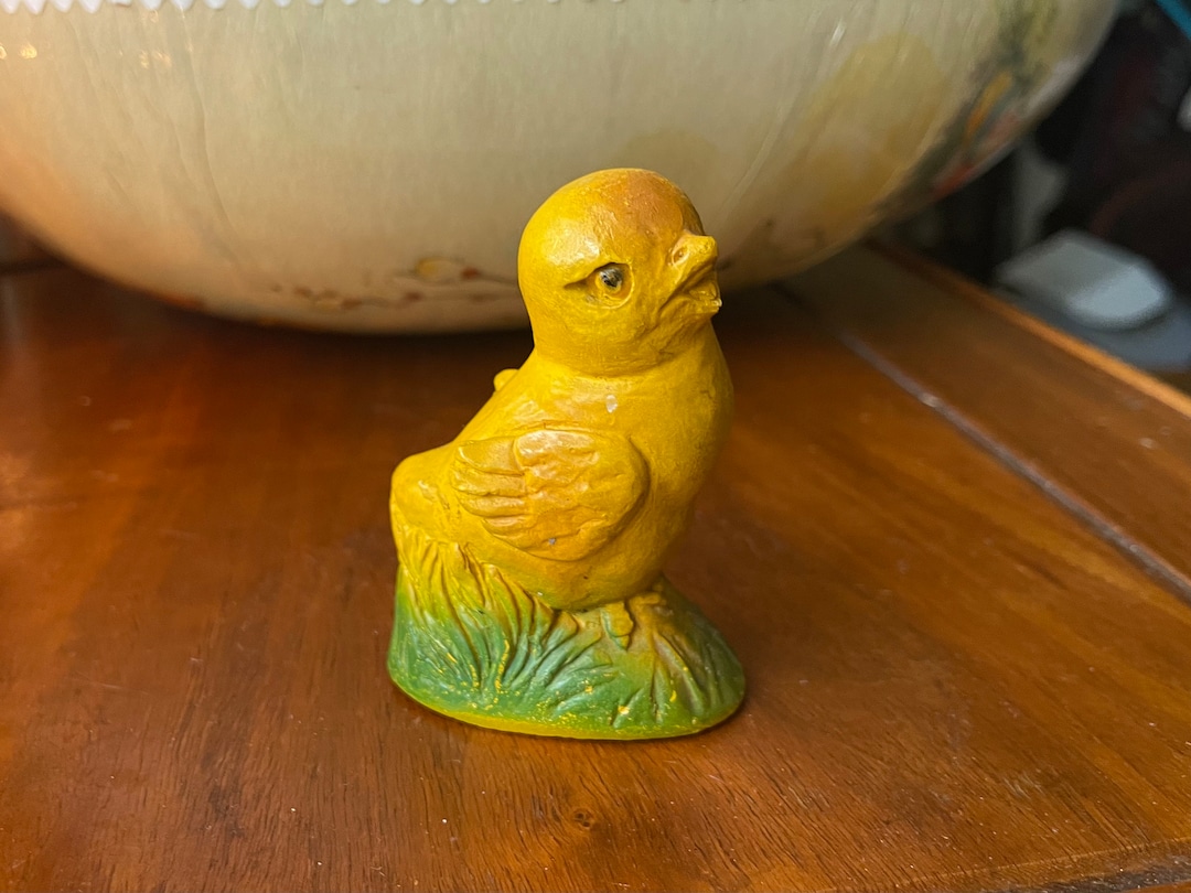Mid Century Plaster Chalkware Easter Chick Figurine - Etsy