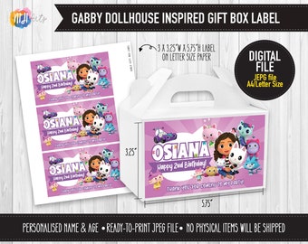 Candyland Box Label, Gable Box, Labels for Birthday Party Printable ...