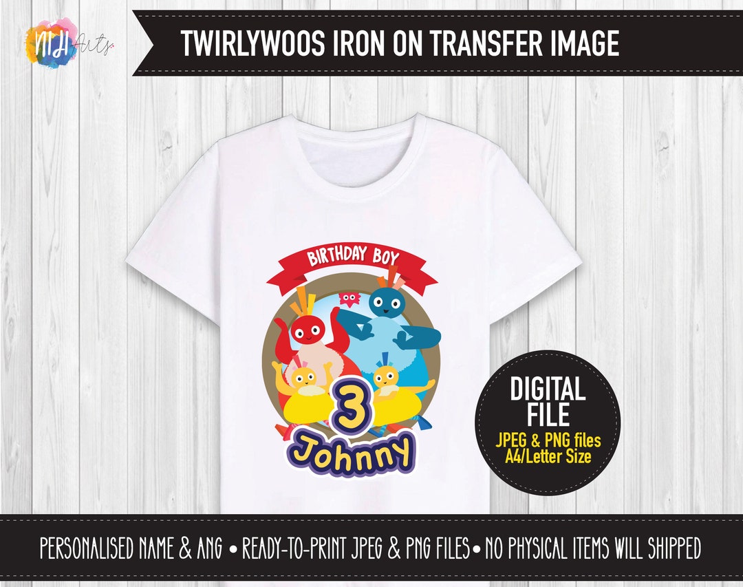 DIGITAL Printable: Iron on Transfer Image, DIY Birthday Shirts - Etsy ...