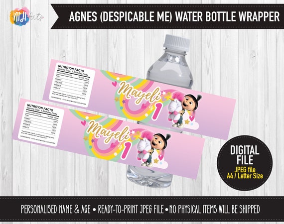 DIGITAL Printable: Personalised Water Bottle Wrapper | Etsy