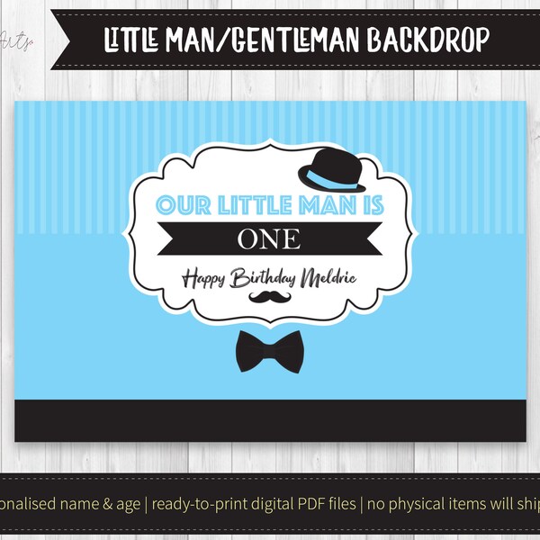 Little Man Backdrop - Etsy