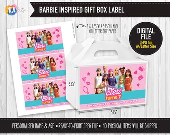 Candyland Box Label, Gable Box, Labels for Birthday Party Printable ...