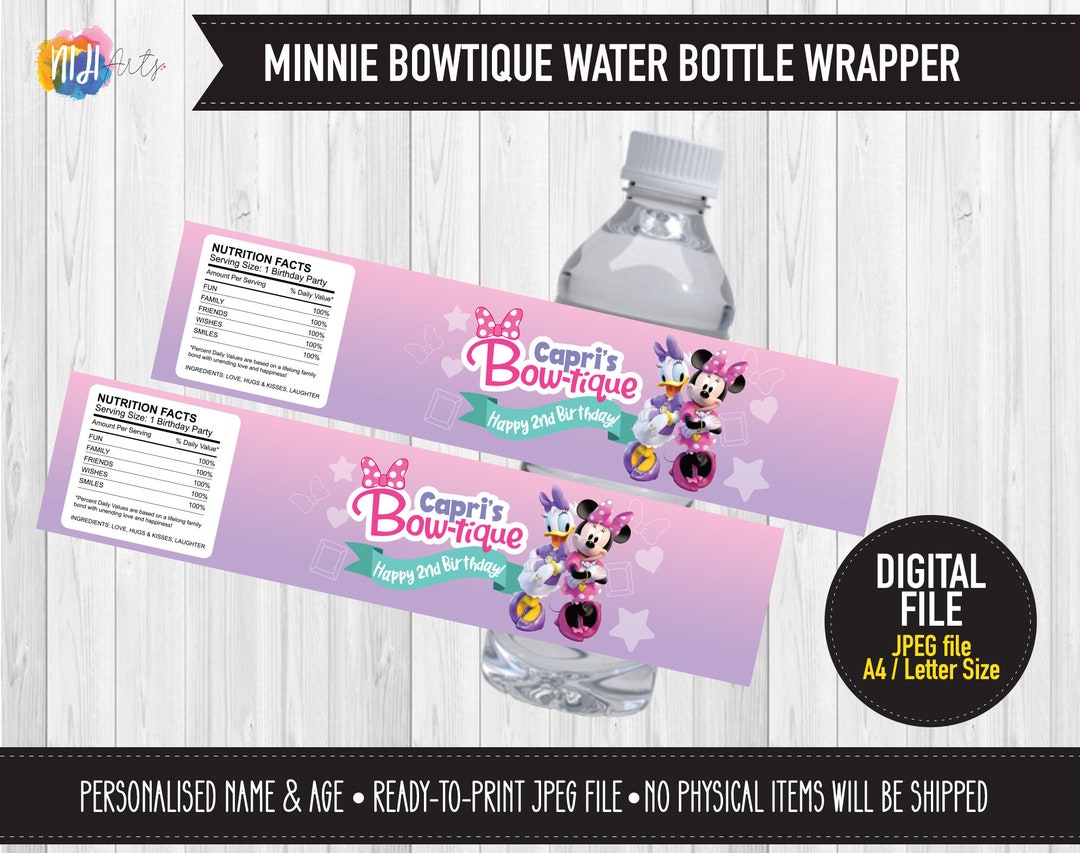 DIGITAL Printable: Personalised Water Bottle Wrapper - Etsy