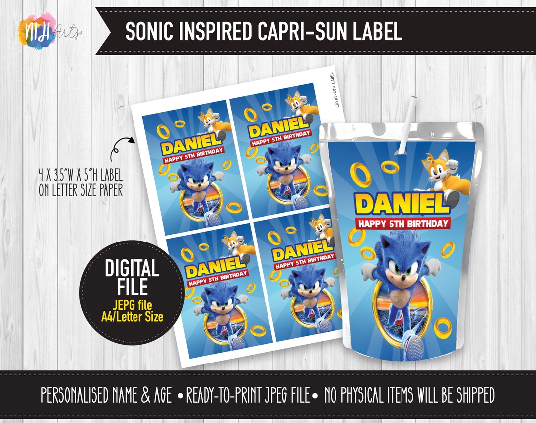DIGITAL Printable: Personalised Capri-sun Label - Etsy