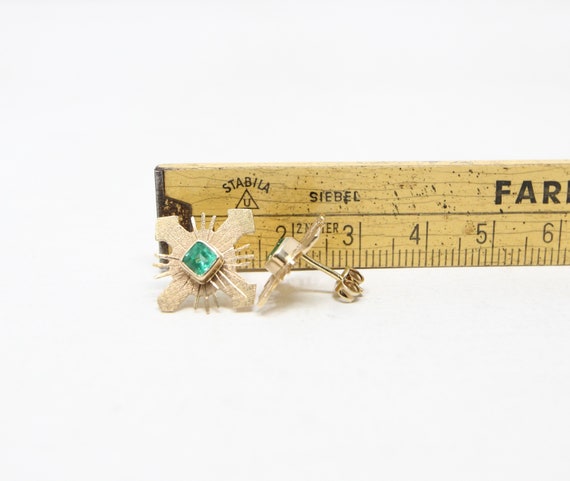 Vintage Hallmarked Solid 18ct 18k Gold 750 0.6 Ct Eme… - Gem