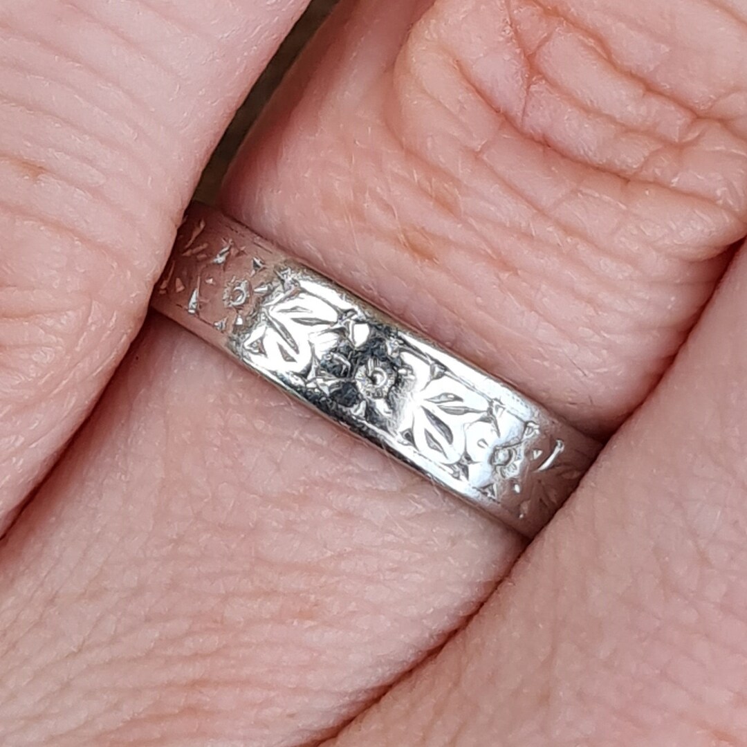 Vintage 1960 English Hallmarked Bravingtons Solid 18ct 18k White Gold ...