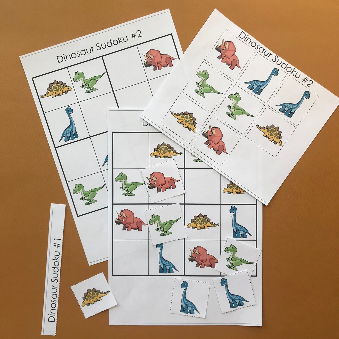 Dinosaur printable Educational learning games | Etsy