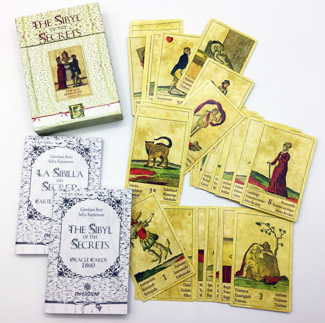 CHARMING Sibyl of the Secrets 1860, 32 ORACLE Cards, Ltd.ed. 800 Copies ...