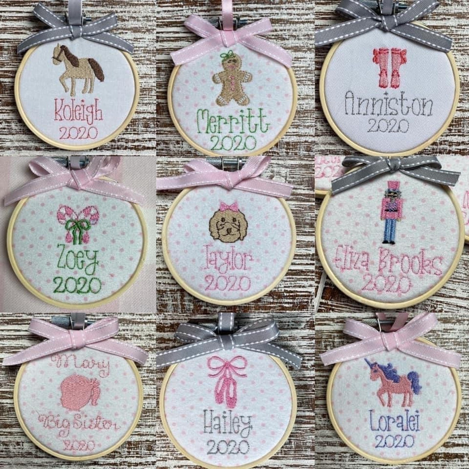 Personalized Christmas Ornaments Embroidered Ornament Gift - Etsy