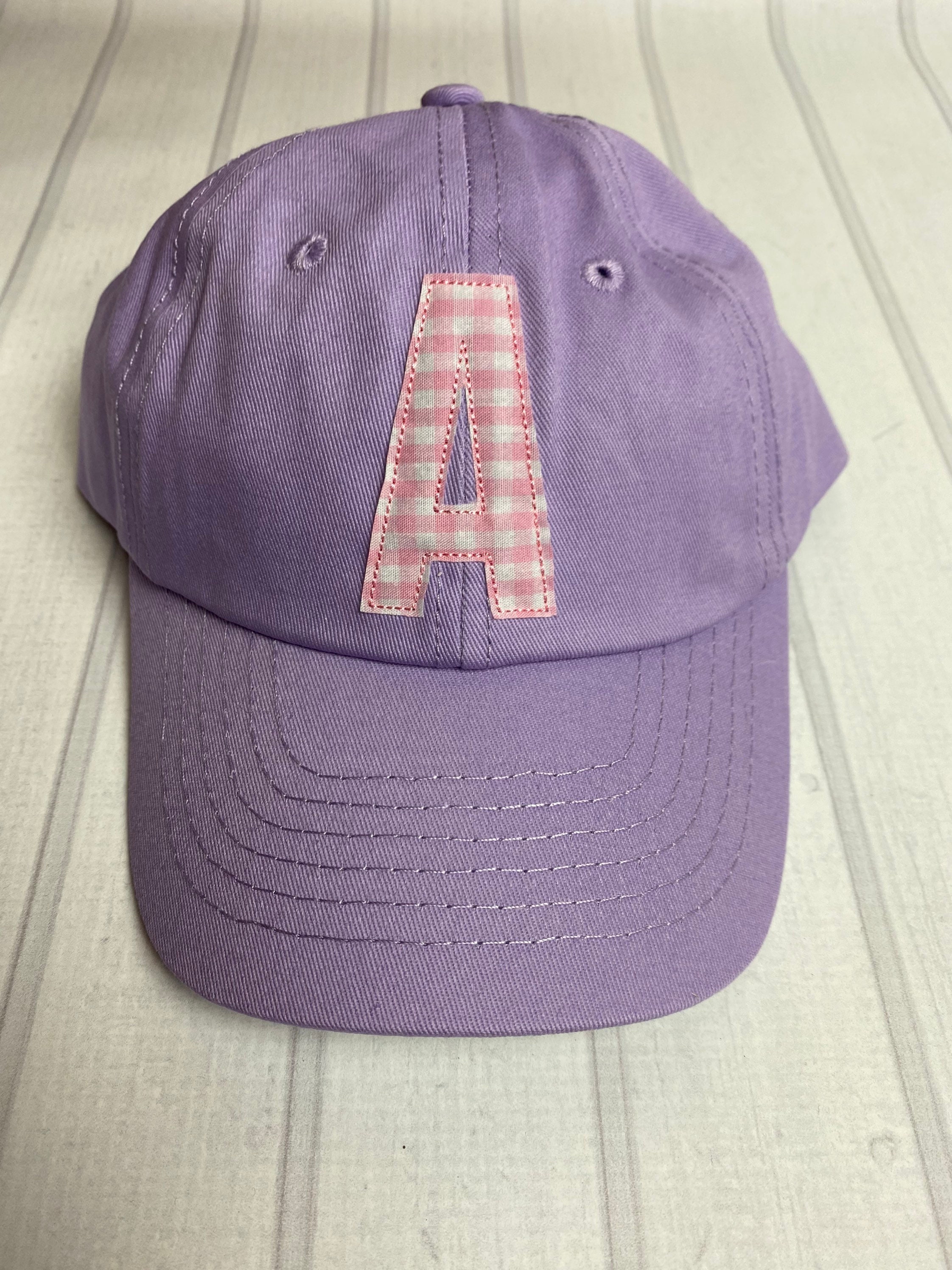 Toddler Letter Hat, Infant Initial Baseball Cap, Personalized Appliqué ...