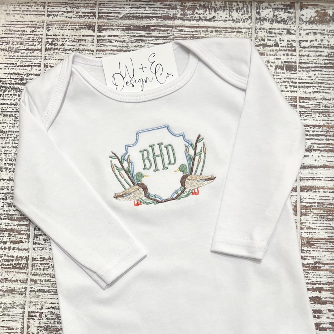 Personalized Baby Outfit, Newborn Duck Gown, Coming Home Outfit ...