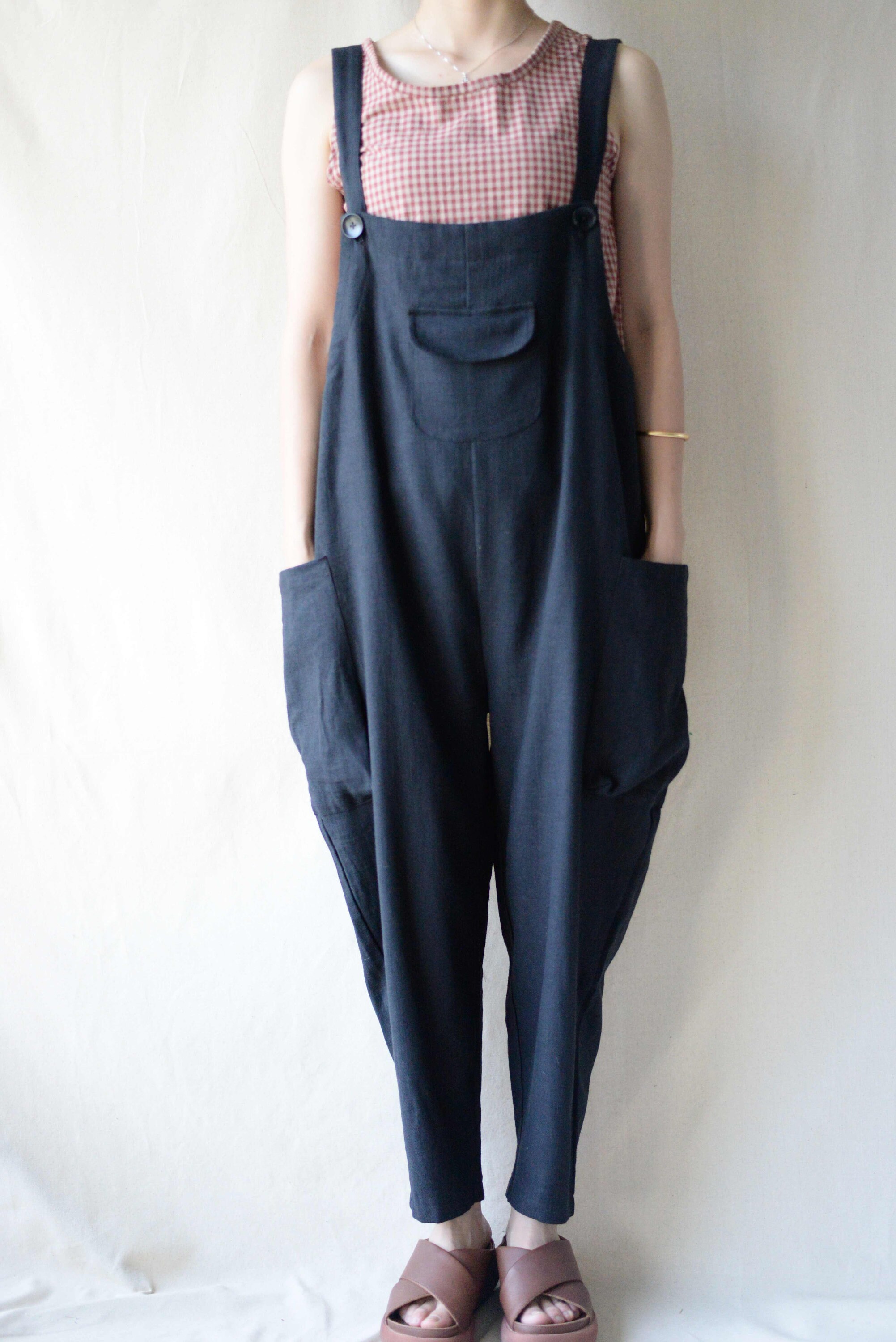 Womens Linen Overalls Loose Linen Jumpsuit Dressy Jumpsuit Summer ...
