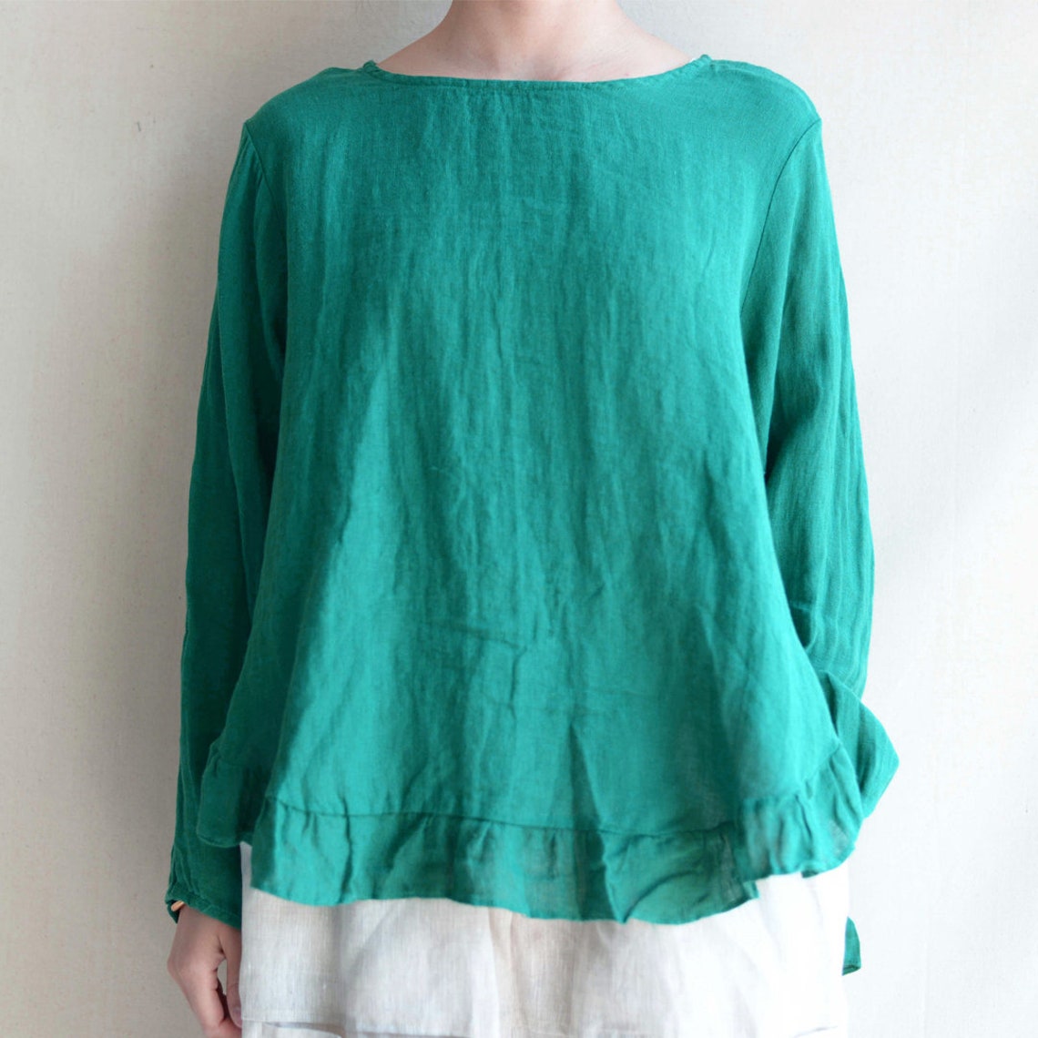 Leisure Linen Top for Women Washed Comfy Linen Top Casual - Etsy