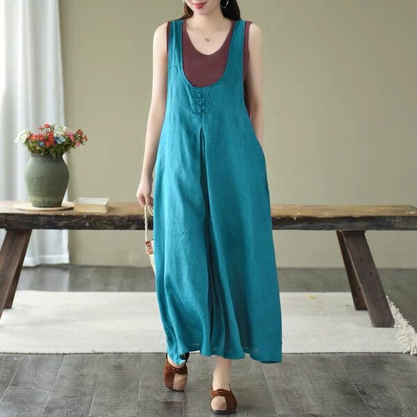 Linen Overalls - Etsy