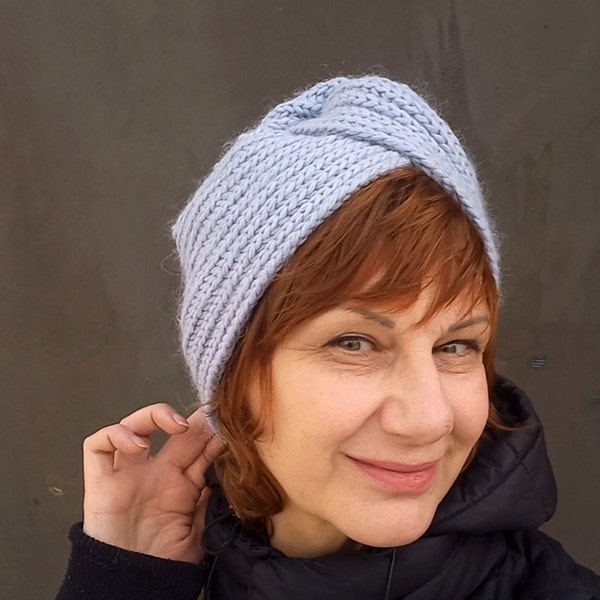 Knit Turban Hat - Etsy