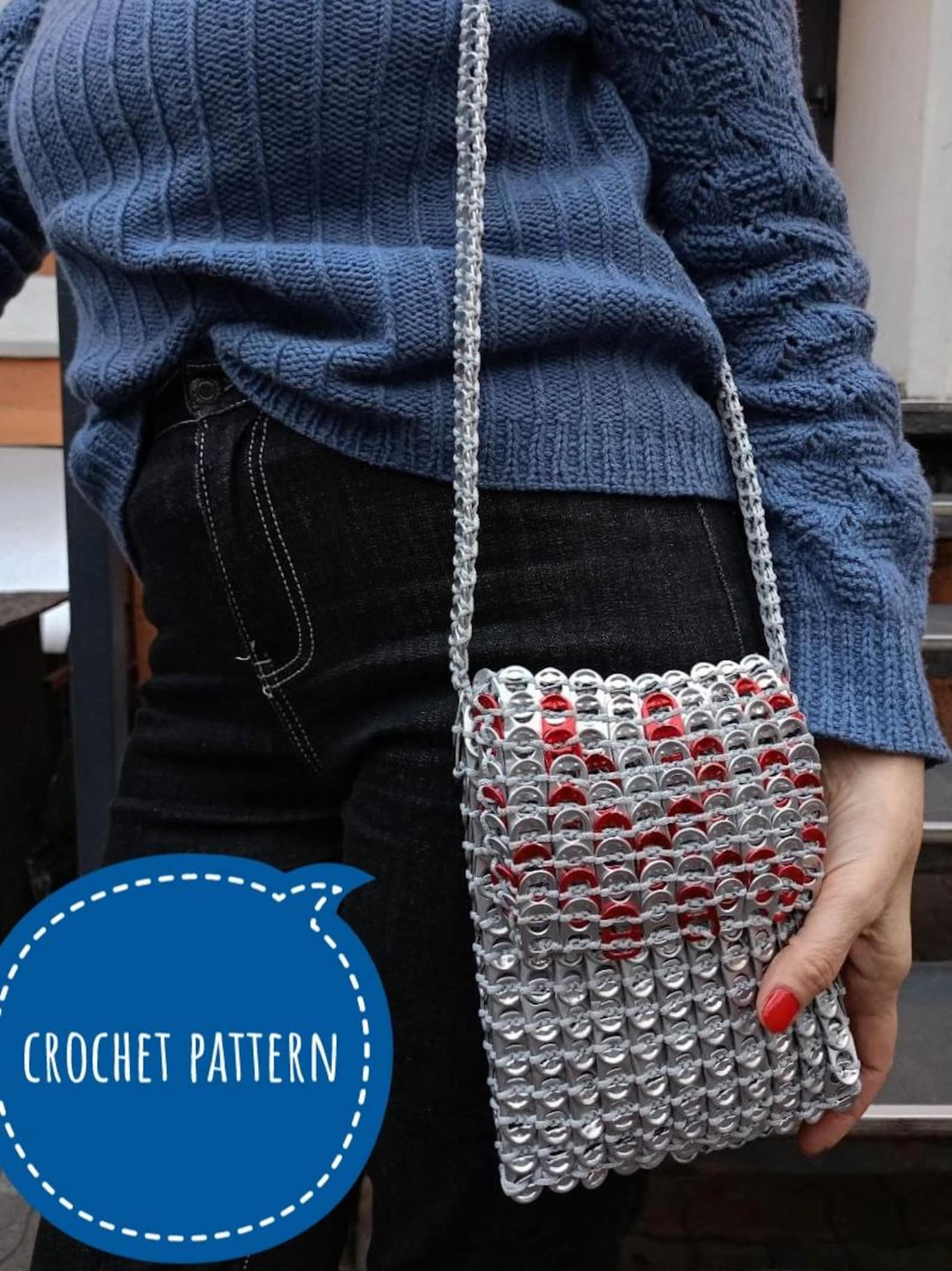Soda Can Purse PATTERN Recycled Bag Can Tab Bag Crochet Bag Pattern ...