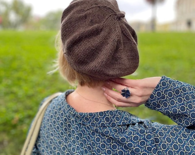 Easy Knit Beret Pattern - Aran Yarn - Seamless & Ribbed - Pattern PDF ...