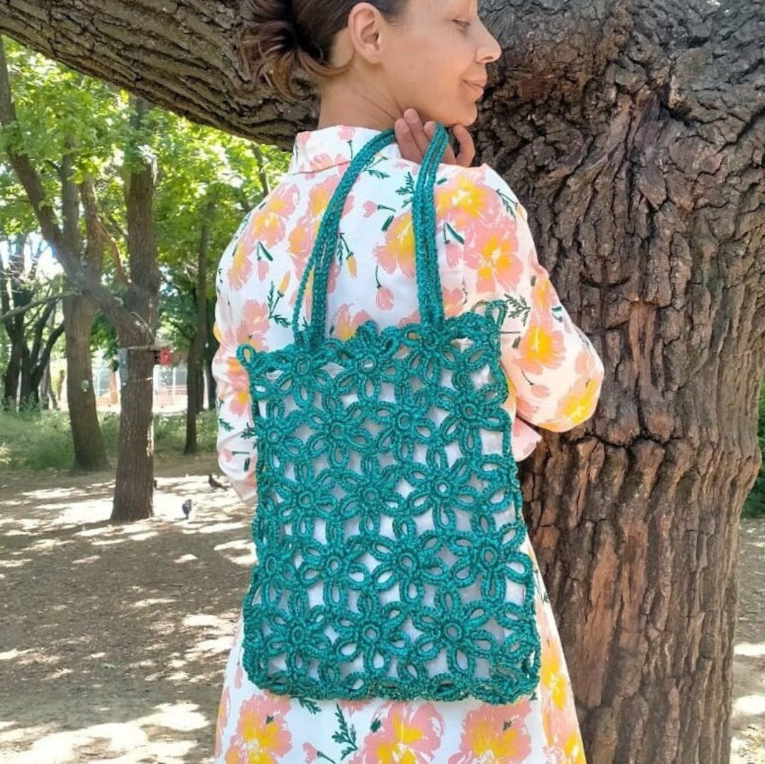 Crochet Raffia Bag Handmade Raffia Shoulder Bag Straw Raffia Bag Summer ...