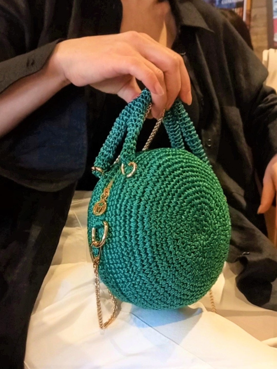 Crochet Raffia Bag Summer Raffia Round Bag Raffia Crossbody Bag Straw ...
