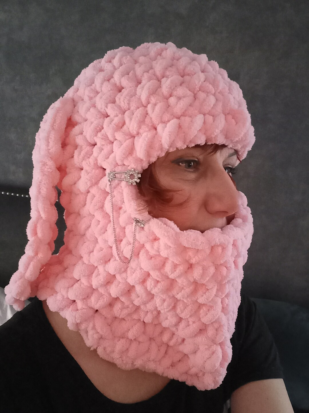 Balaclava With Ears Full Face Mask Balaclava Knitted Funny Balaclava ...