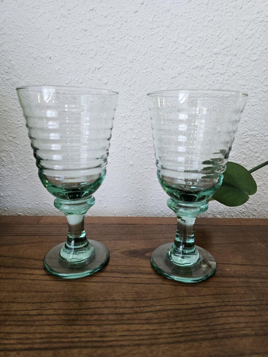 Libbey Glass Company Vintage Sirrus Green Spanish Green Water Goblet ...