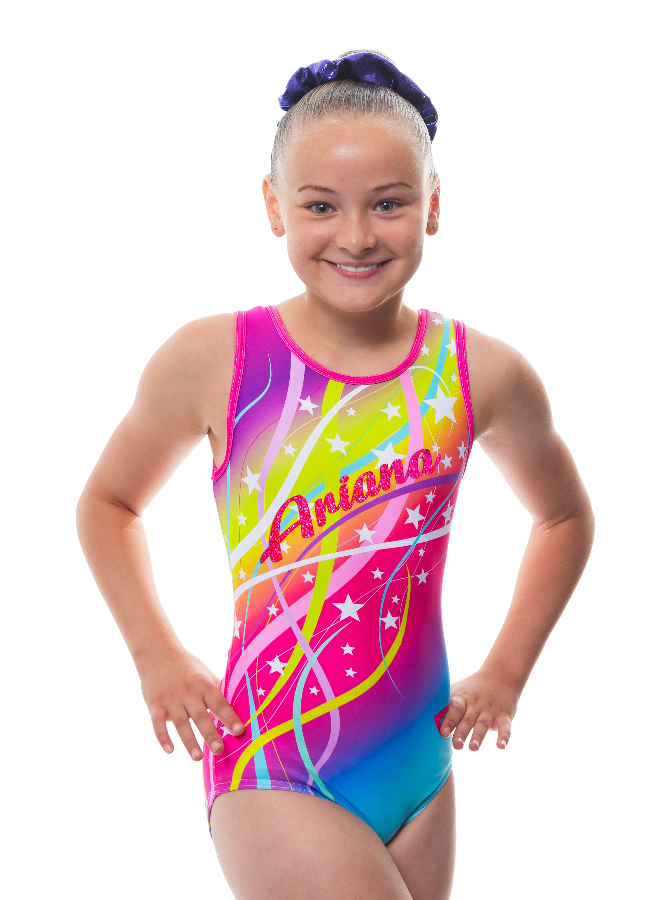 Zayla Rainbow Girls Personalised Name Sleeveless Gymnastics Leotard - Etsy