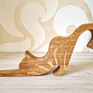 Door Stopper Cat. Wooden Door Holder Animal. Wood Door Hold, Stop ...
