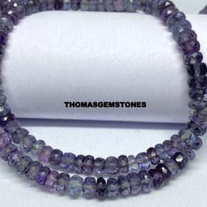 AAAA++ Rare Alexandrite Beads Sparkling Alexandrite Rondelle Faceted ...