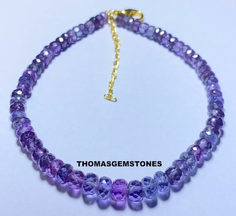 Alexandrite Beads Rare Alexandrite Faceted Beads Bracelet Sparkling ...