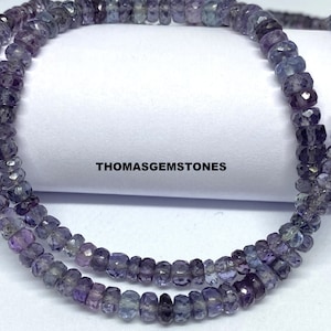 AAAA++ Rare Alexandrite Beads Sparkling Alexandrite Rondelle Faceted ...